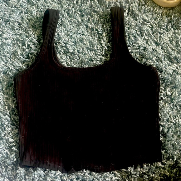 Full Tilt | Tops | Full Tilt Black Ribbed Crop Tank Top | Poshmark
